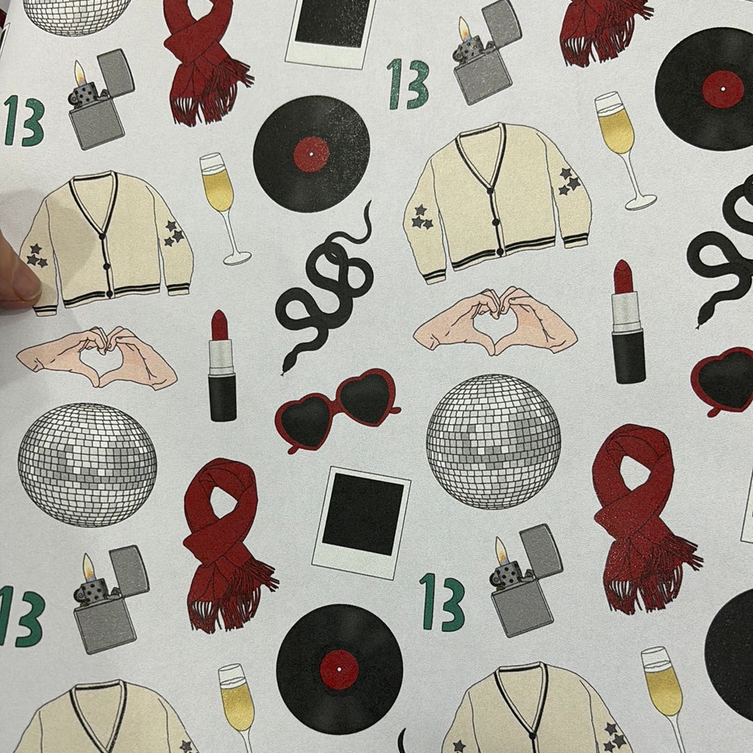 Taylor Swift Gift Wrapping or 2 Sheets of Paper – The Mock Turtle Beaumaris