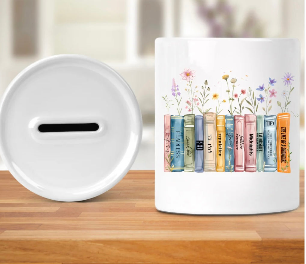 Wildflower Album Bookshelf Taylor Swift Money Bank – The Mock Turtle ...